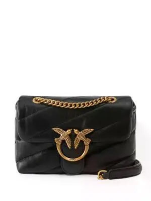 Pinko Quilted Leather Shoulder Bag - Black