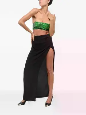 Dsquared2 Python-effect Leather Bandeau Top