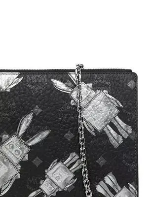Mcm Visetos Print Robot Motif Shoulder Bag