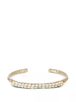 Gas Bijoux Lyre Mother-of-pearl Open Cuff Bracelet - Gold