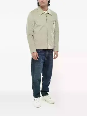PAOLO PECORA Ribbed Velour Jacket - Green