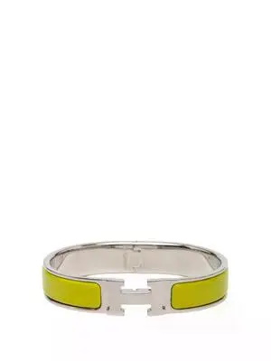 Hermès Enamel Clic H Bracelet Gm Costume Bracelet - Yellow