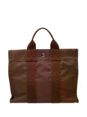 Hermès 1990-2010 Canvas Herline Pm Tote Bag - Brown