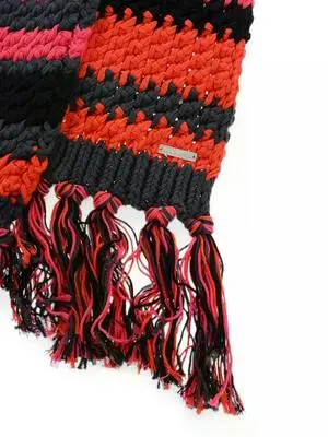 Dsquared2 Striped Fringed Scarf