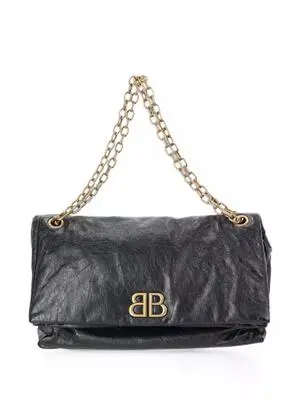Balenciaga Monaco Chain-strap Shoulder Bag - Black