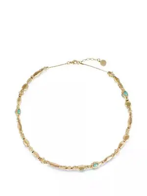 Gas Bijoux Kali Turquoise Beaded Necklace - Gold