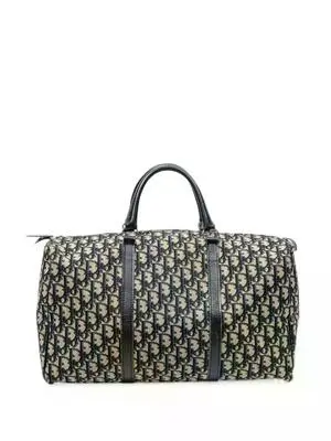 Dior Medium Boston Oblique-pattern Tote Bag - Neutrals