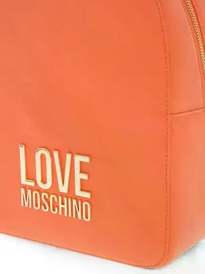 Moschino Logo-plaque Pebbled-effect Backpack