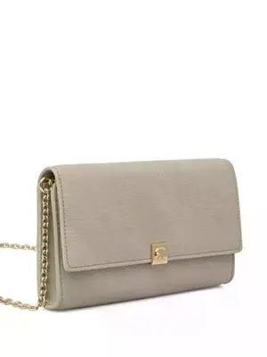 COCCINELLE Logo-plaque Chain-strap Wallet - Neutrals