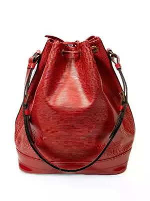 LOUIS VUITTON Noé Leather Bucket Bag - Red