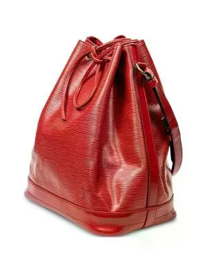 LOUIS VUITTON Noé Leather Bucket Bag - Red