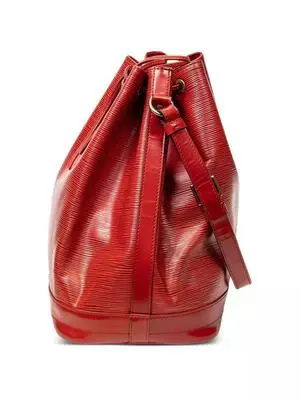 LOUIS VUITTON Noé Leather Bucket Bag - Red