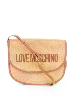 Moschino Madame Embroidered Shoulder Bag - Neutrals