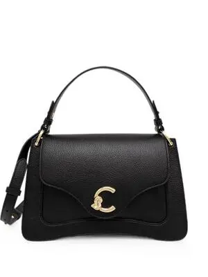 COCCINELLE C-me Logo-plaque Shoulder Bag - Black