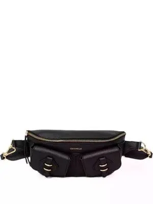 COCCINELLE Mavery Pocket Leather Belt Bag - Black
