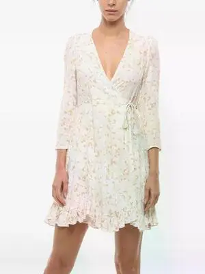SAMSOE SAMSOE Janine Floral-print Mini Wrap Dress