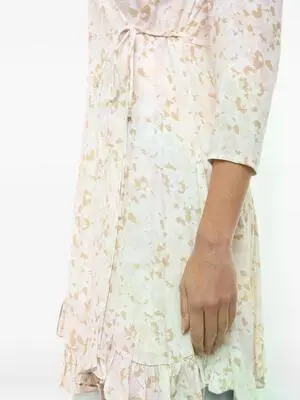 SAMSOE SAMSOE Janine Floral-print Mini Wrap Dress