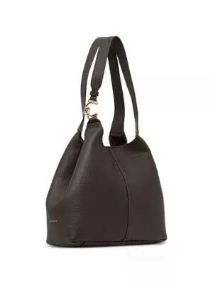 COCCINELLE Grained Leather Tote Bag With Detachable Pouch