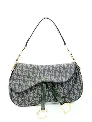 Dior Trotter Double Saddle Shoulder Bag - Blue