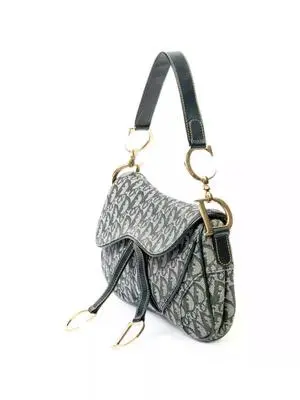 Dior Trotter Double Saddle Shoulder Bag - Blue