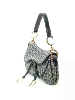 Dior Trotter Double Saddle Shoulder Bag - Blue