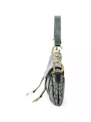 Dior Trotter Double Saddle Shoulder Bag - Blue