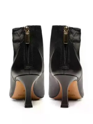 POCHE PARIS Pointed Toe Rear Zip Ankle Boots