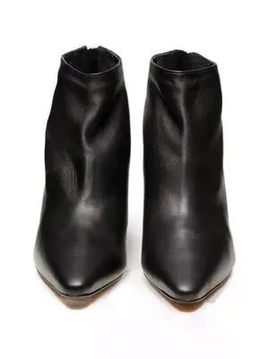 POCHE PARIS Pointed Toe Rear Zip Ankle Boots