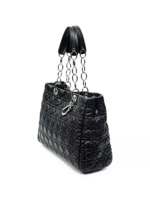 Dior Medium Quilted Tote Bag - Black