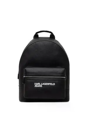 Karl Lagerfeld Logo-print Zip-around Backpack - Black