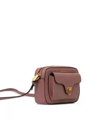 COCCINELLE Leather Mini Shoulder Bag - Pink