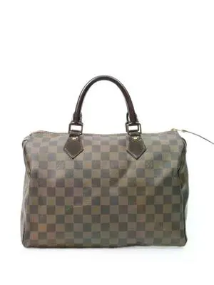 LOUIS VUITTON Damier Ebène Speedy 30 Holdall Bag - Brown