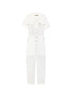 SIMONA CORSELLINI Flower-lace Jumpsuit - White
