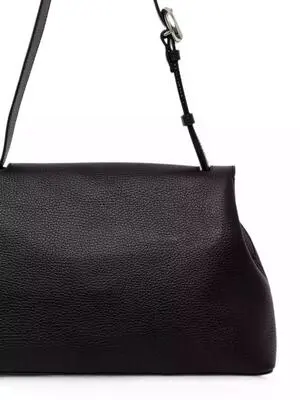 COCCINELLE Grained Leather Foldover Tote Bag