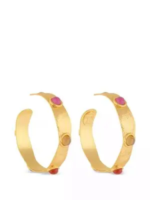 Sylvia Toledano Bianca Gemstone-embellished Hoop Earrings