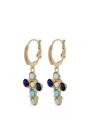 Gas Bijoux Tao Cruzita Cross Motif Earrings - Gold