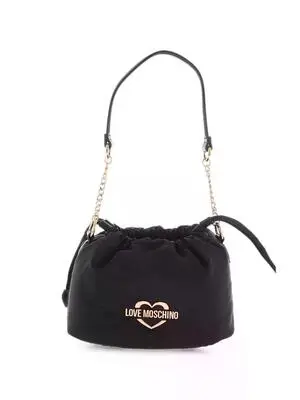 Moschino Mini Logo-plaque Bucket Bag - Black