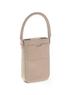 By Far Mini Crocodile-effect Leather Shoulder Bag