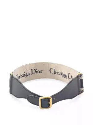 Dior Embroidered Logo Canvas Belt