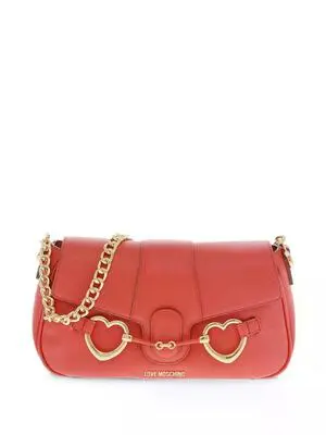 Moschino Heart-bit Shoulder Bag - Red