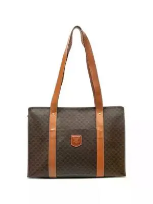 Celine Macadam Pattern Tote Bag - Brown