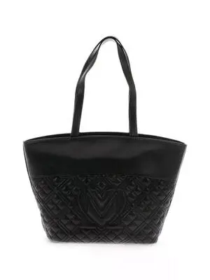 Moschino Quilted Embossed-logo Tote Bag