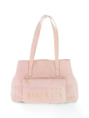 Moschino Quilted Logo-plaque Large Shoulder Bag