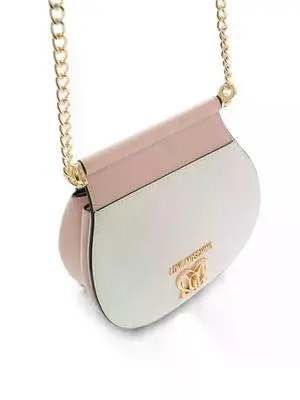 Moschino Plaque Shoulder Bag - White
