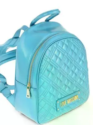 Moschino Quilted Laminated Backpack