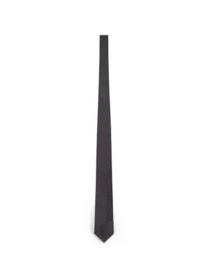 LARDINI Polka-dot Silk Tie - Grey