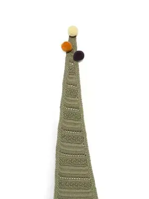 JW Anderson Pom-pom-embellished Scarf - Green