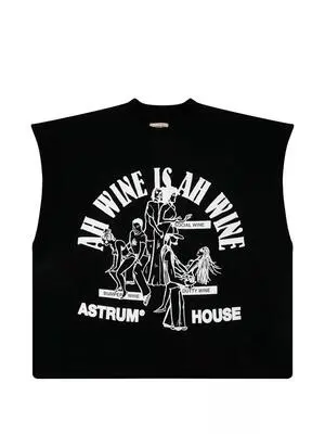 Astrum Ah Wine Graphic-print Tank Top - Black
