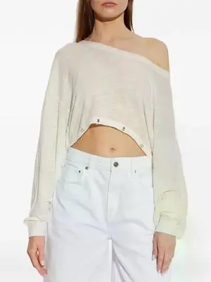 IRO PARIS Destinee Cropped Long-sleeve Sweater