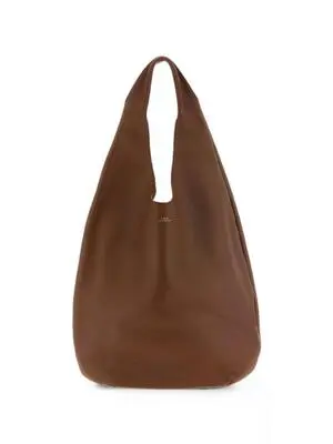 A.p.c. Le Neige Hammered Leather Shoulder Bag - Brown
